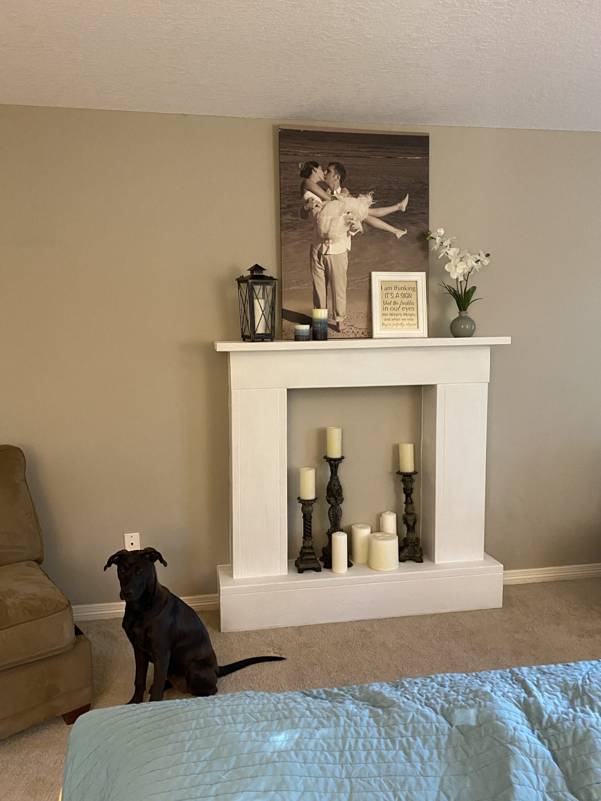 Make Your Own Rustic Faux Fireplace